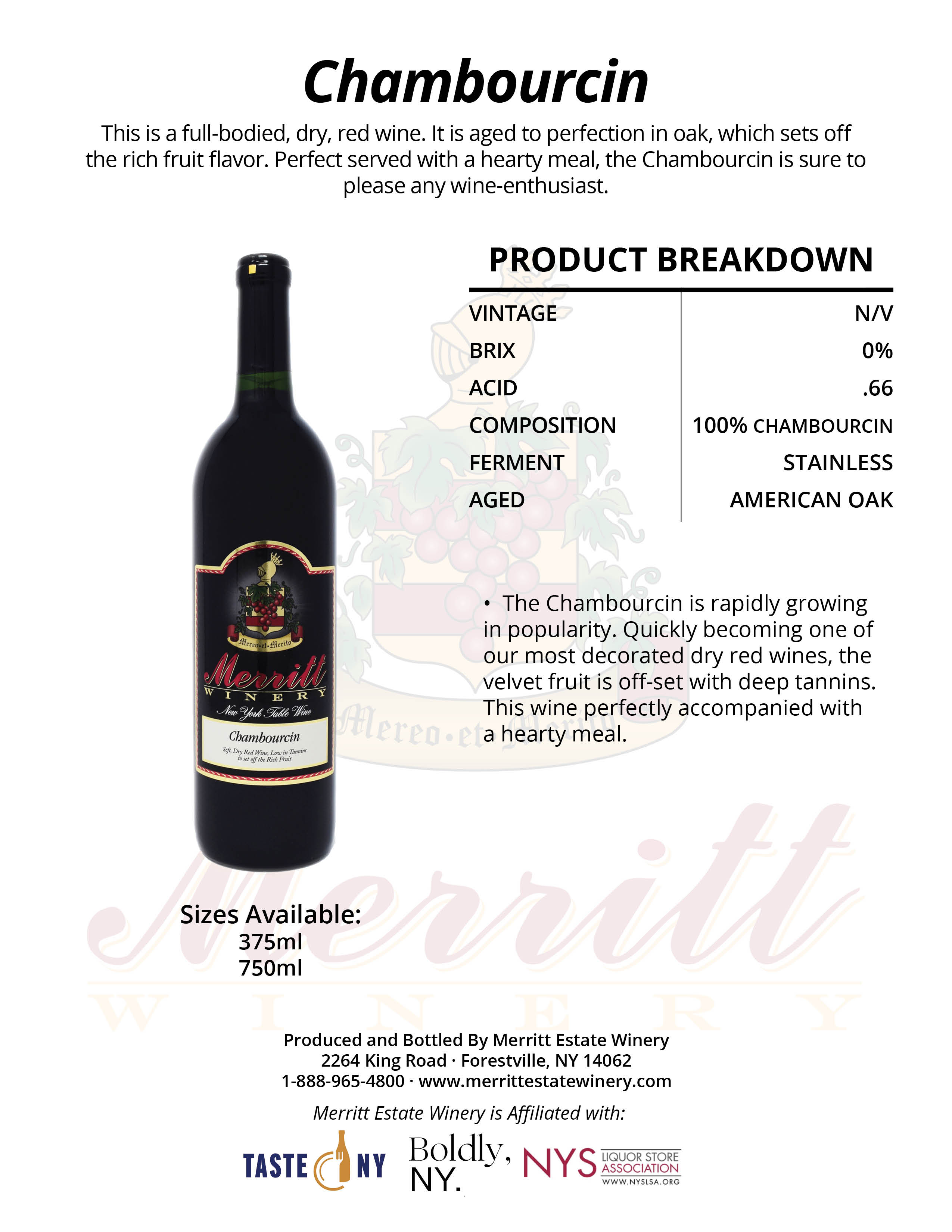 Merritt Winery - Estate Bottle Wines